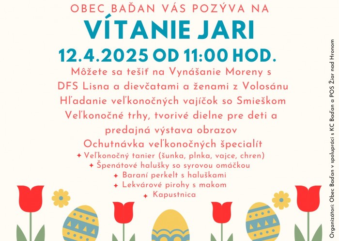 Vítanie jari 2025 Baďan - Baďan | Folklorfest.sk: Podujatia na voľný ...